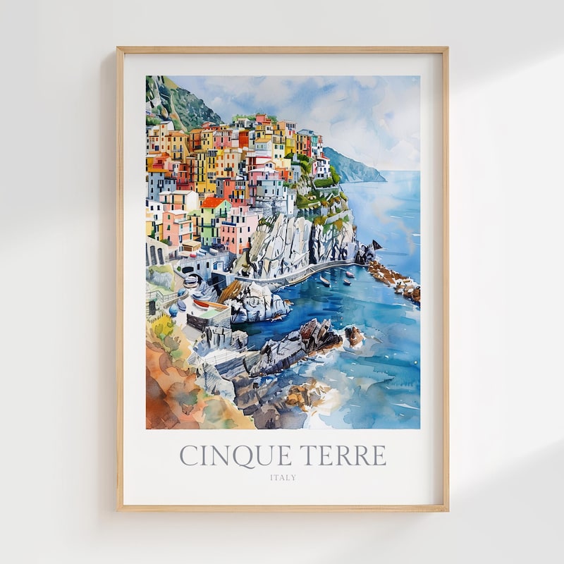 Watercolor Cinque Terre - Etsy