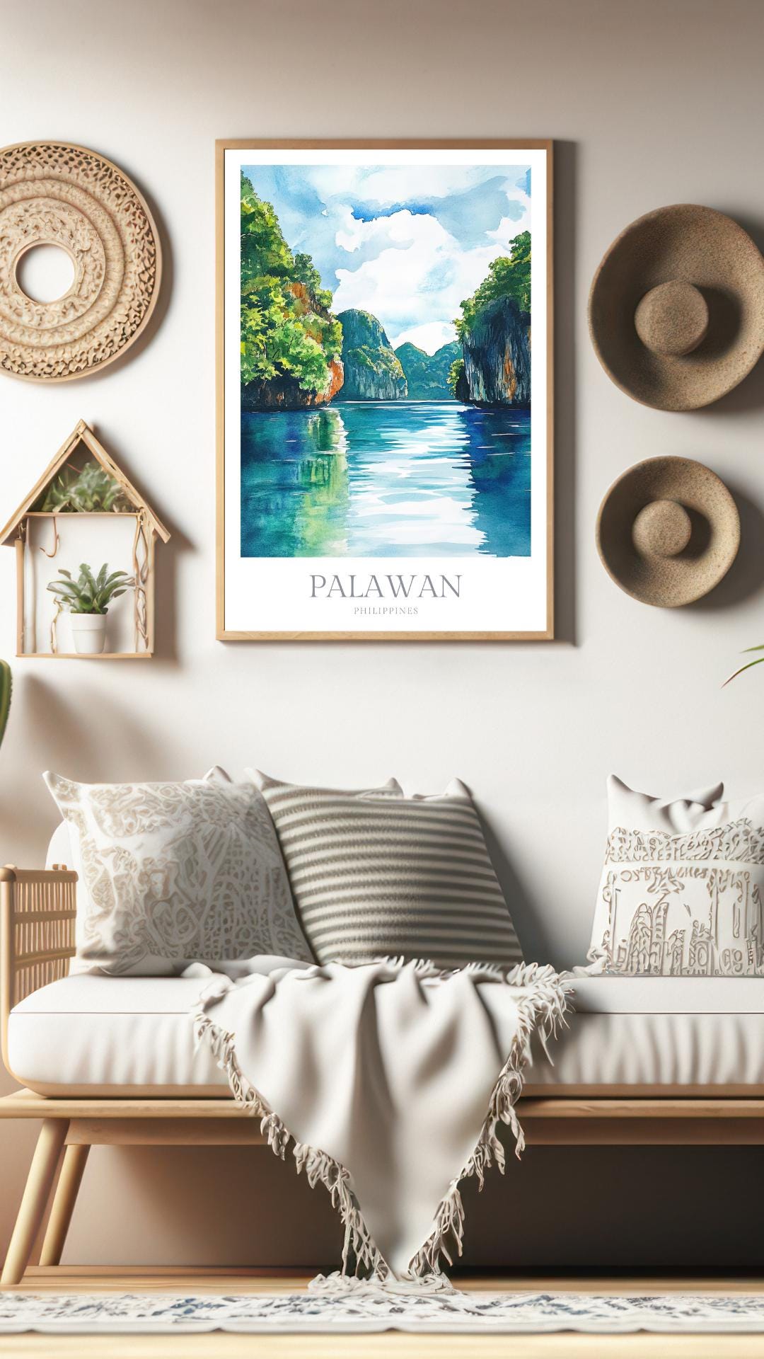 Palawan Philippines Watercolor Print, Island Home Decor (digital ...