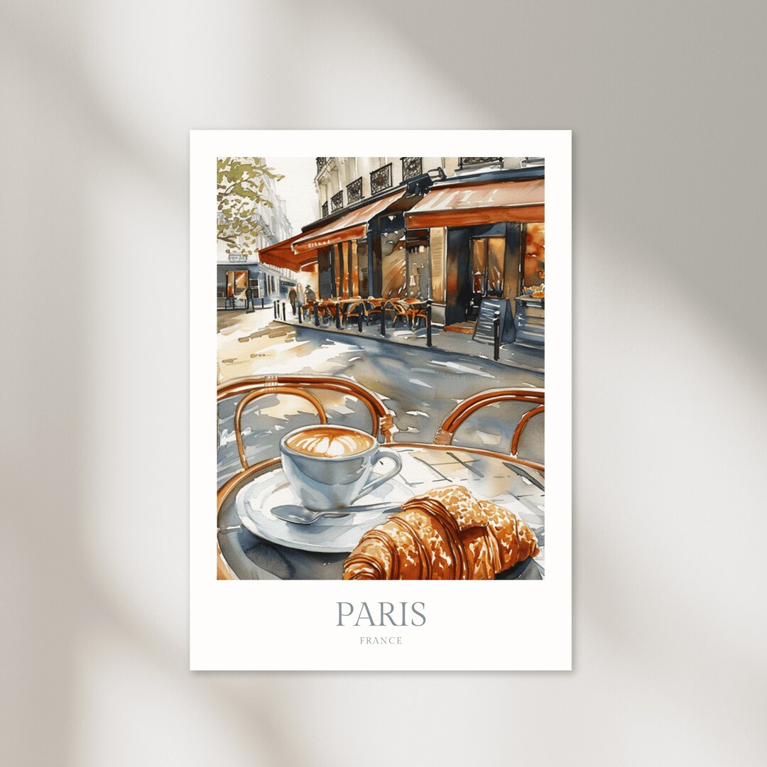 Paris France Watercolor Poster Digital Download Paris Printable Wall ...
