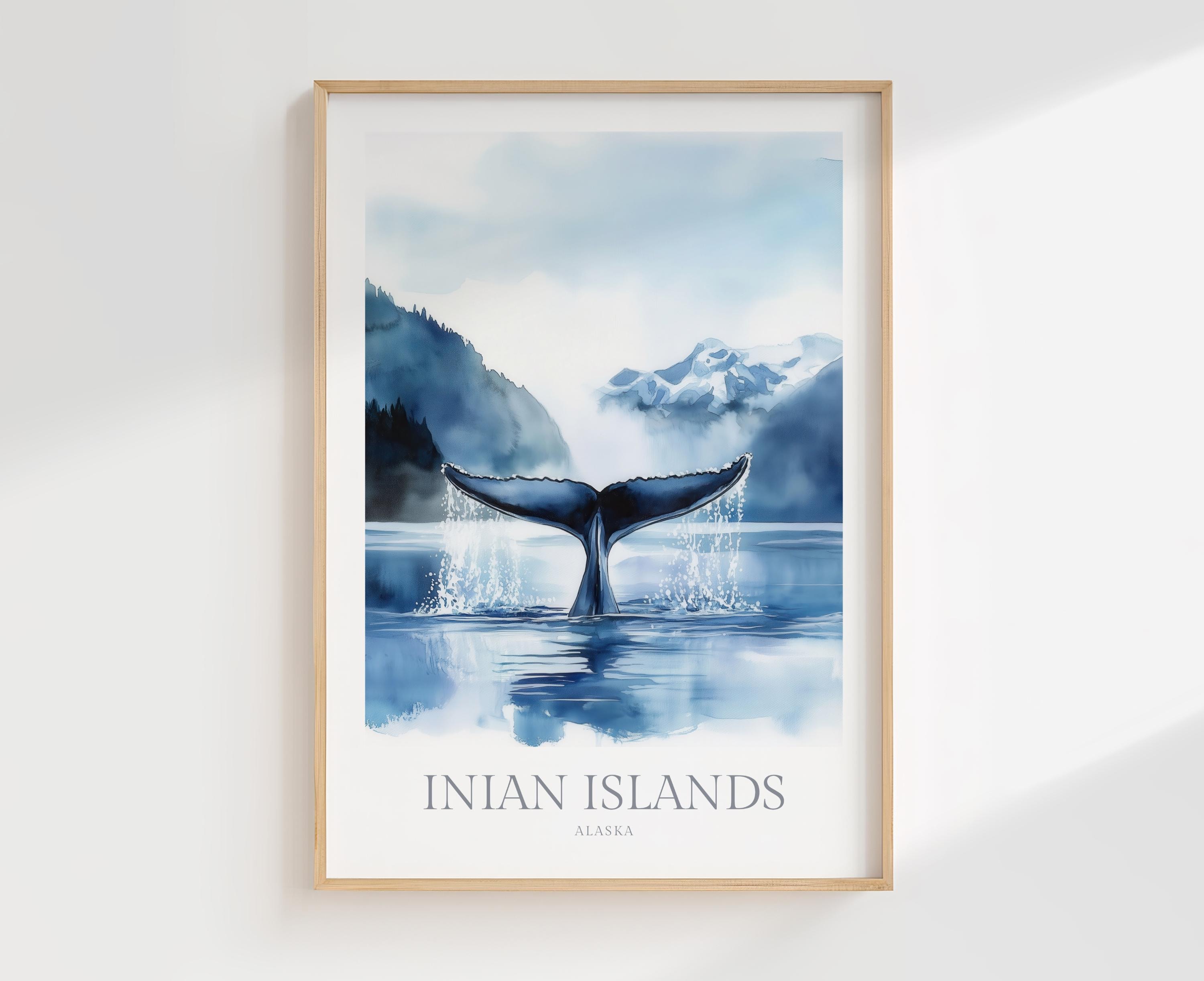 Inian Islands Print Alaska Watercolor Poster Digital Download Inian ...