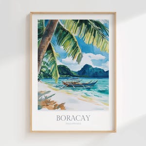 Boracay Philippines Watercolor Print, Tropical Island Art (digital ...