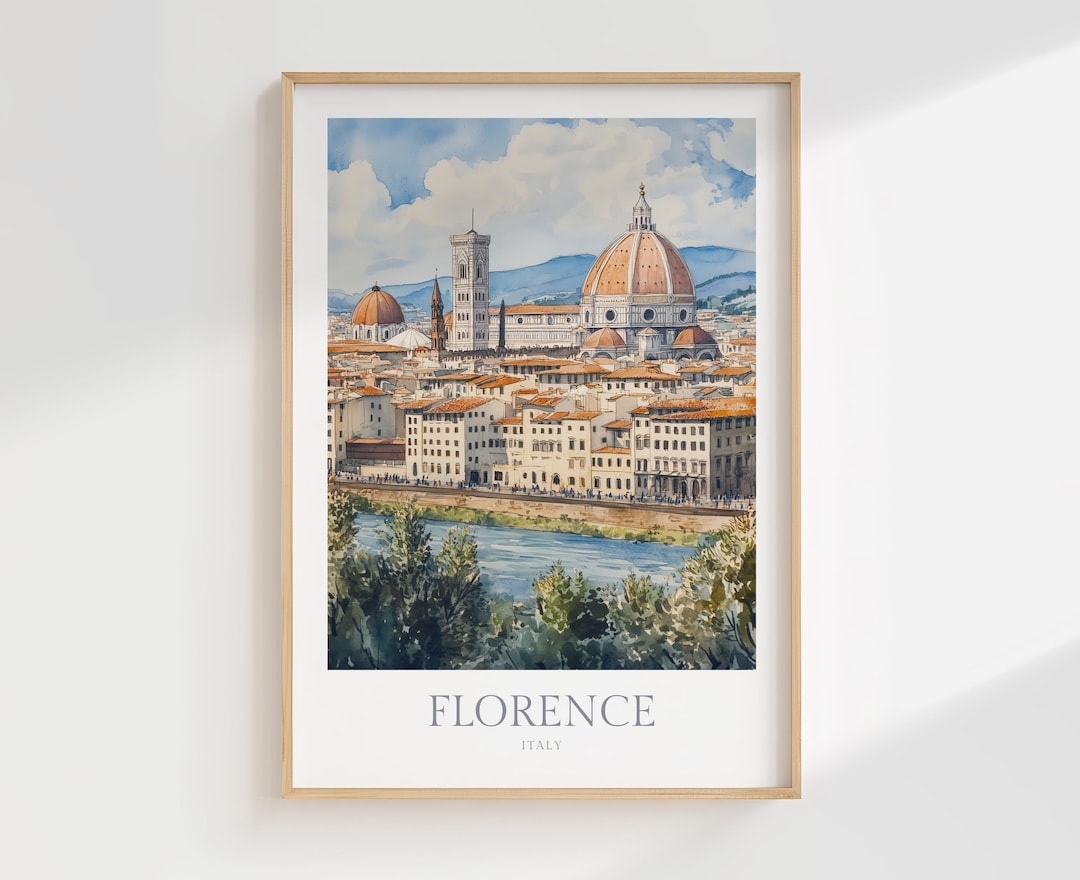 Florence Print Italy Watercolor Poster Digital Download Printable Art ...
