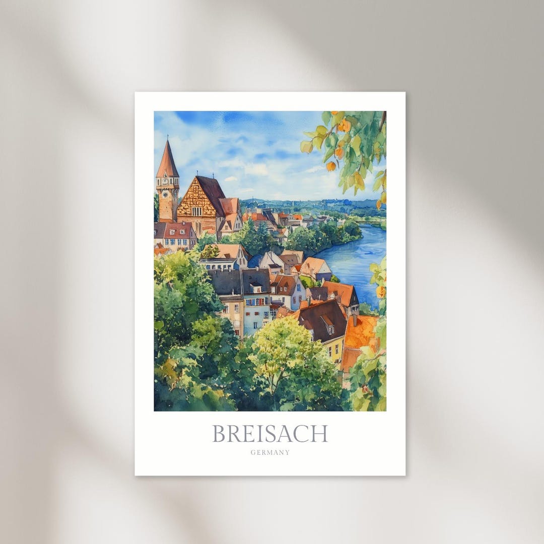 Breisach Print Watercolor Poster Germany Wall Art Decor Print Breisach ...