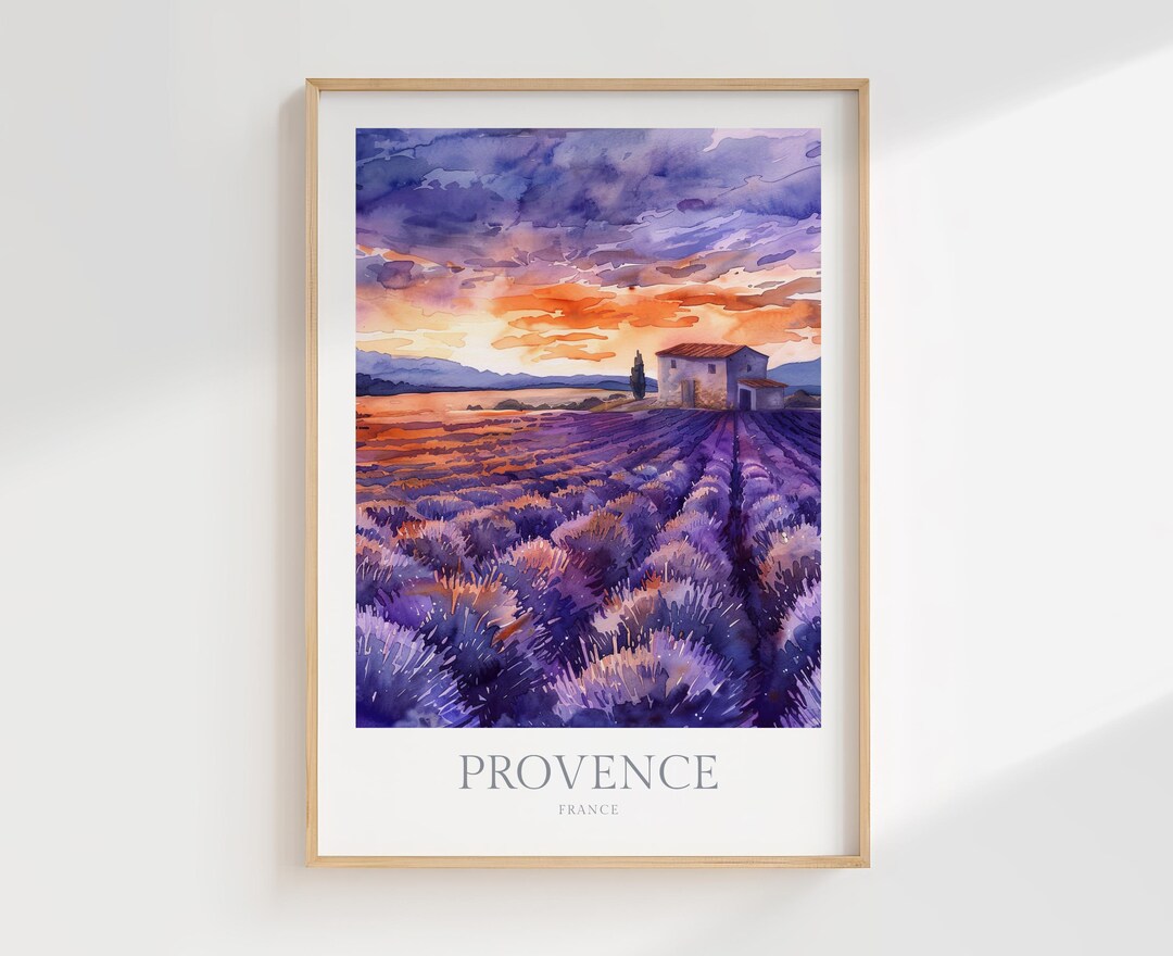 Provence France Watercolor Poster Digital Download France Printable ...