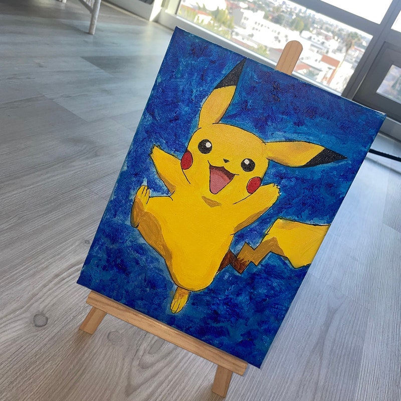 Pikachu Paint Painting - Etsy