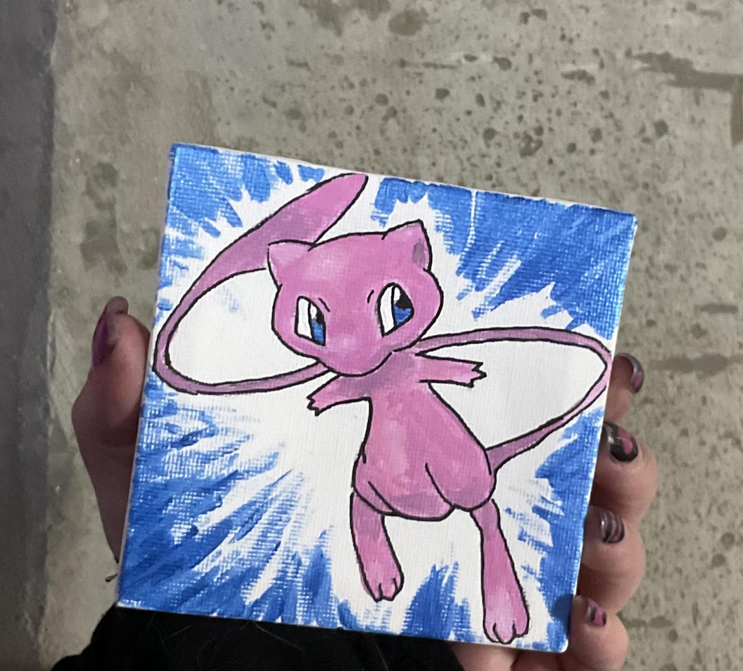 Mew 4 X 4 Painting - Etsy