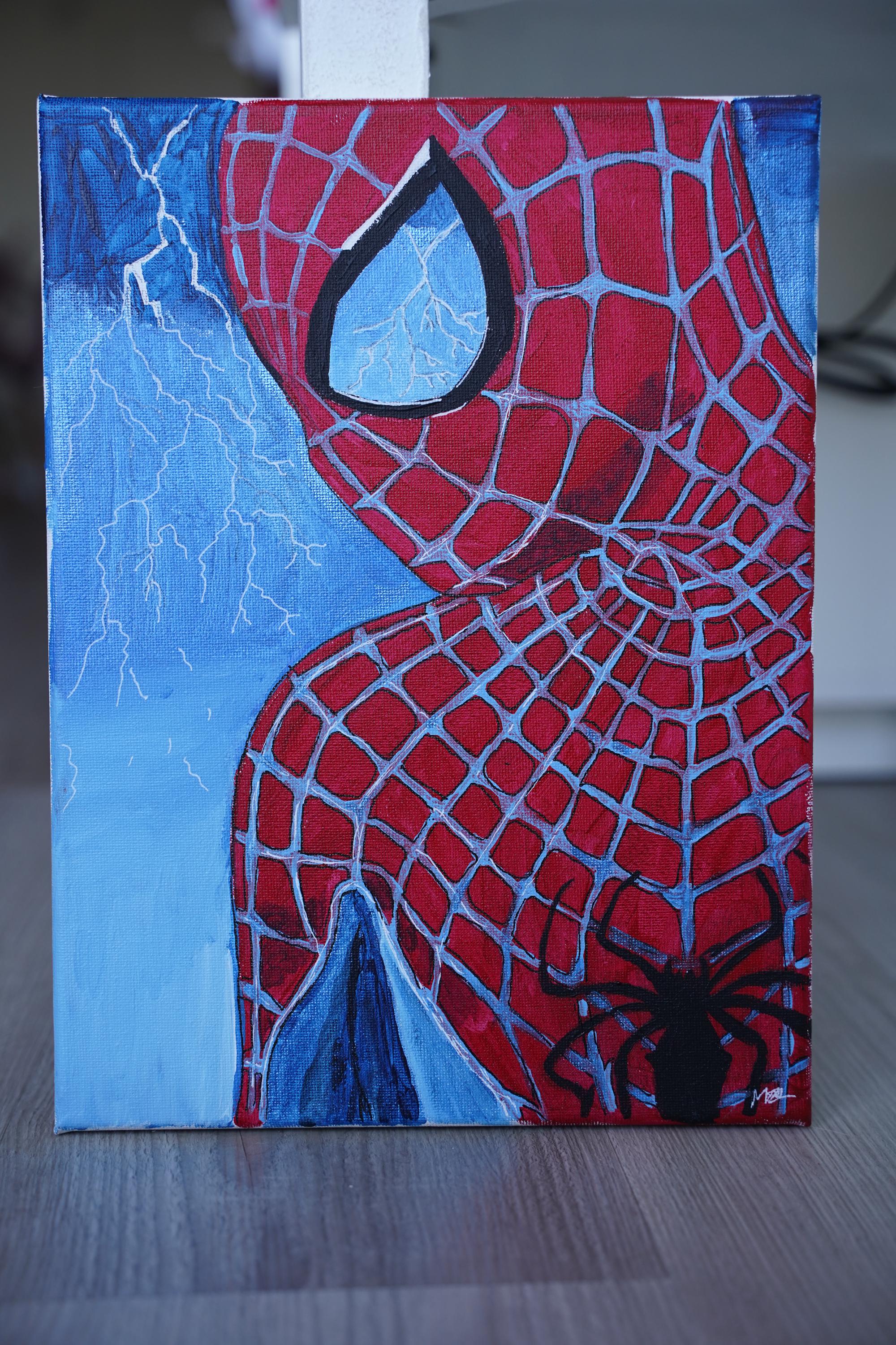 Spider Man Painting - Etsy