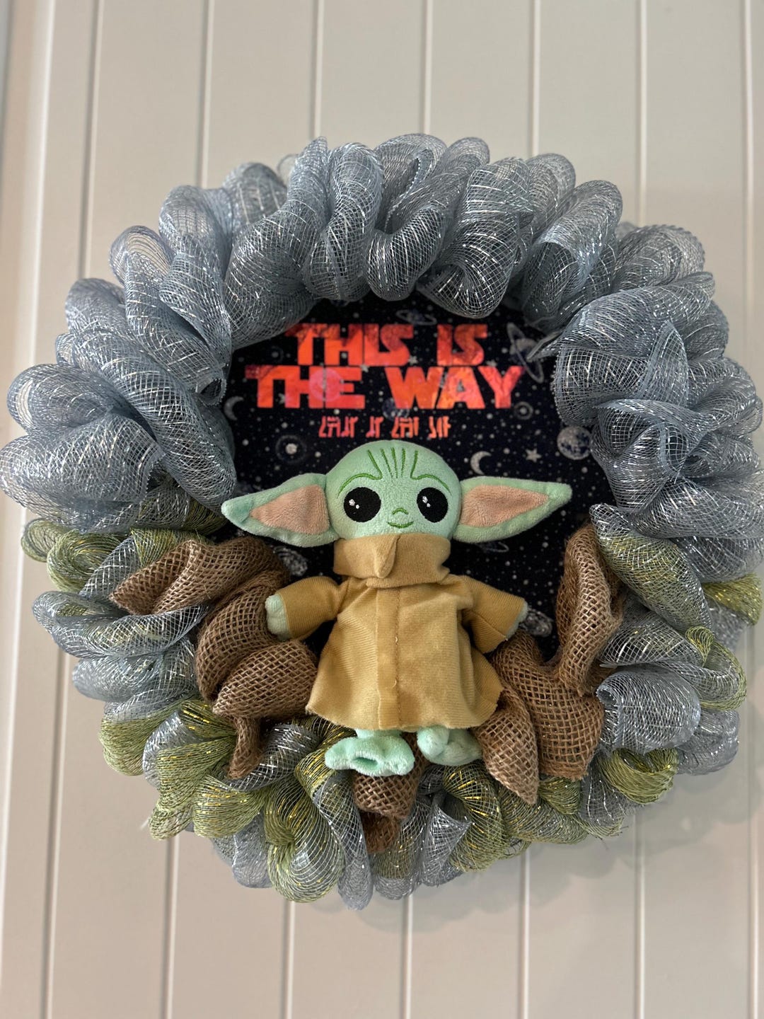 This is the Way! Grogu Welcome Wreath. 18 Inches Diameter. Handmade. - Etsy