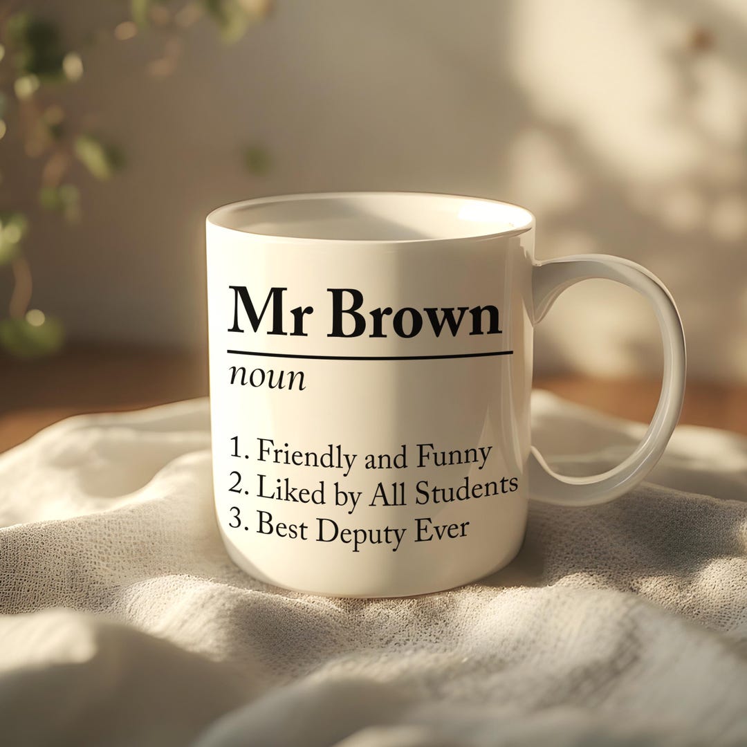 Personalised Funny Definition Mug, Custom Name Gift for Teacher, Fun ...