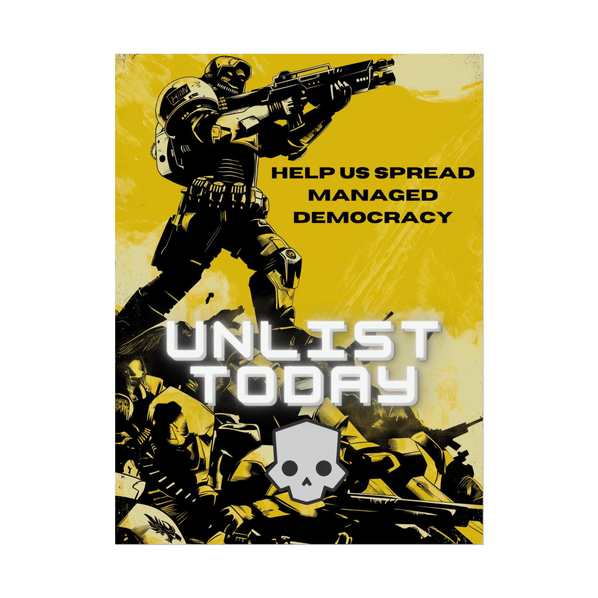 Helldivers 2 Video Game Enlist Today Propaganda Poster sold by Clarice ...