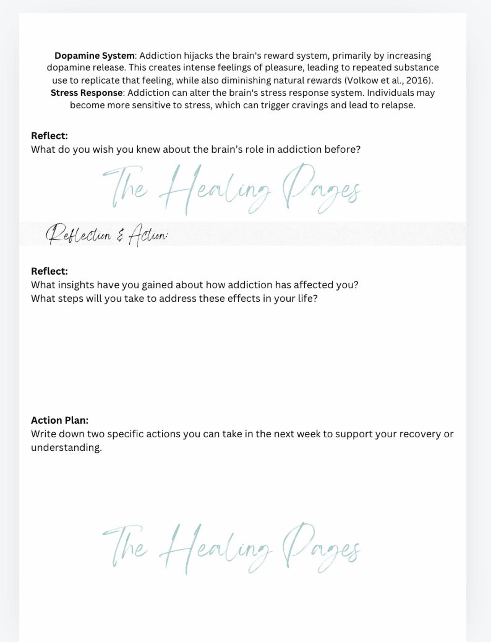 Understanding Addiction: A Comprehensive Therapy Worksheet & Education ...