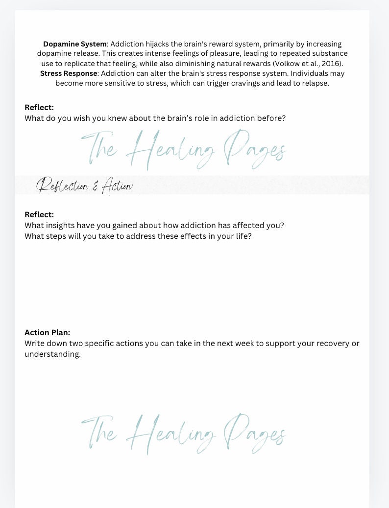 Understanding Addiction: A Comprehensive Therapy Worksheet & Education ...