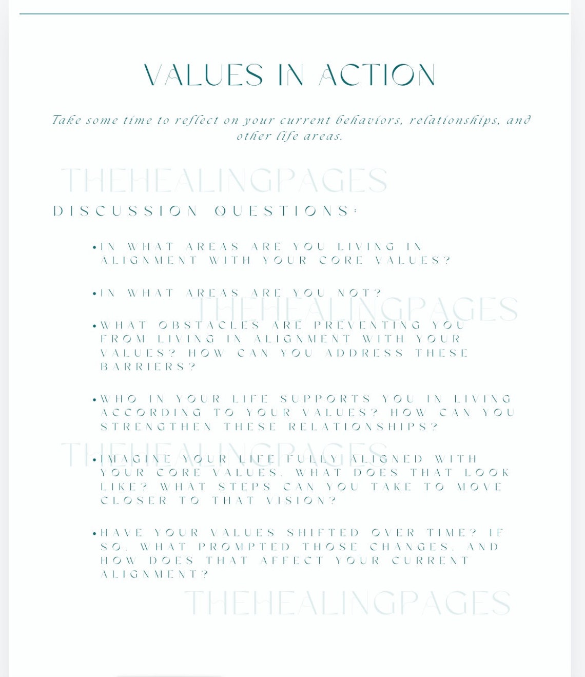 Values Clarification Worksheets for Counseling | Self-discovery ...