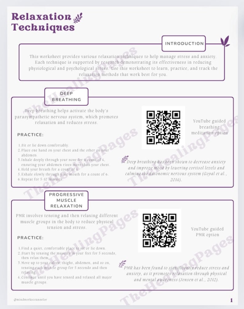 Anxiety Worksheet Bundle Printable Anxiety Relief Worksheets Stress ...