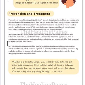 Biology of Addiction Psychoeducation Packet | Evidence-based Resources | Reflection & Activity ...