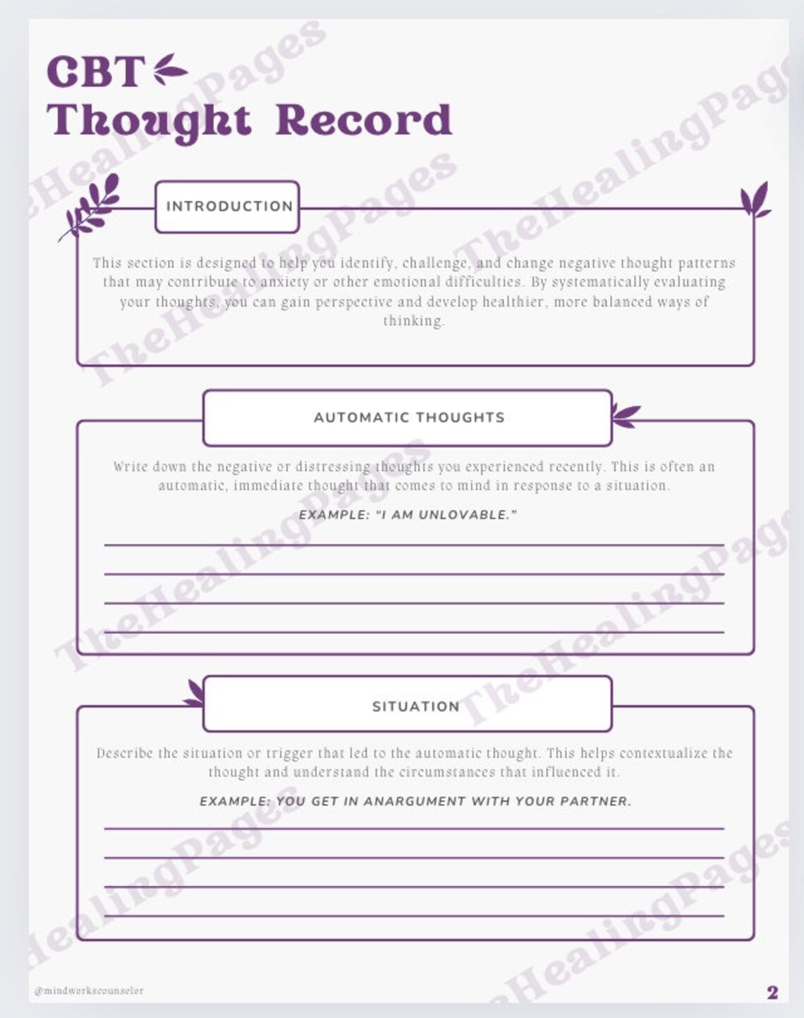 Anxiety Worksheet Bundle Printable Anxiety Relief Worksheets Stress ...