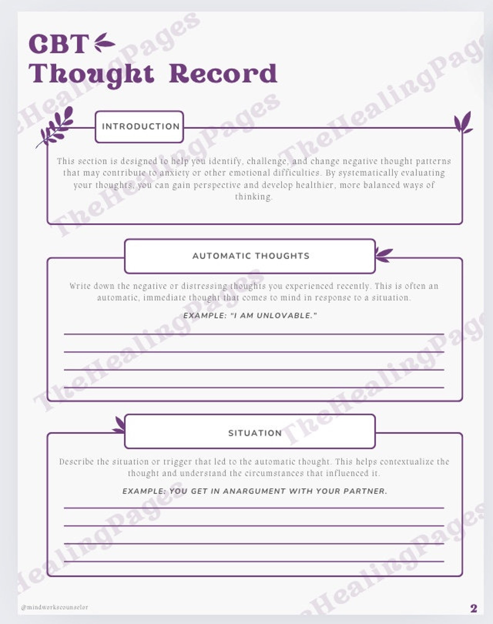 Anxiety Worksheet Bundle Printable Anxiety Relief Worksheets Stress ...