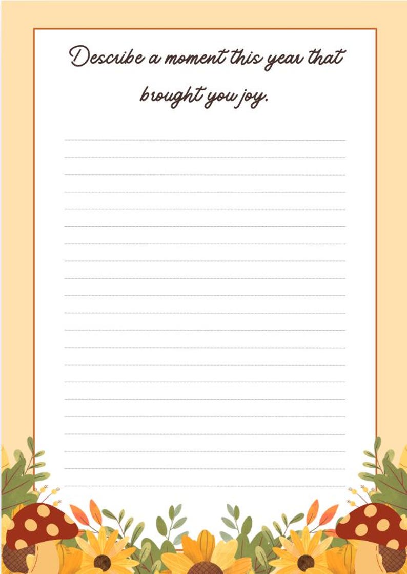 Gratitude Journal Prompts to Enhance Your Thanksgiving Mindset - Etsy