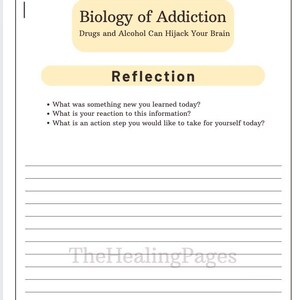 Biology of Addiction Psychoeducation Packet | Evidence-based Resources | Reflection & Activity ...