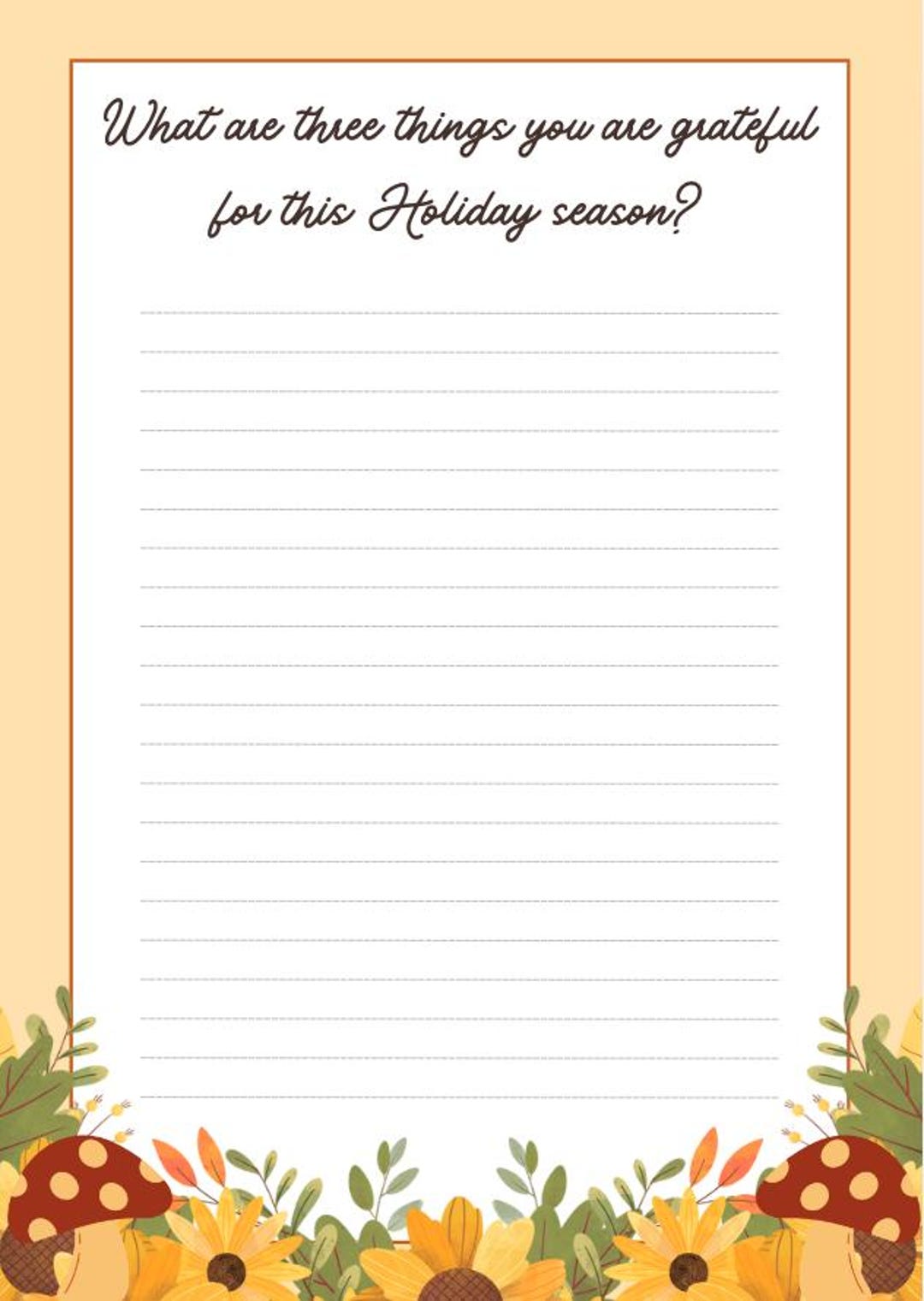 Gratitude Journal Prompts to Enhance Your Thanksgiving Mindset - Etsy