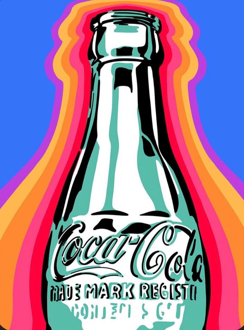 RHINESTONE CANVAS - Coke - Etsy