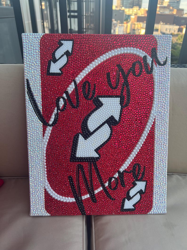 RHINESTONE CANVAS - UNO Card - Etsy