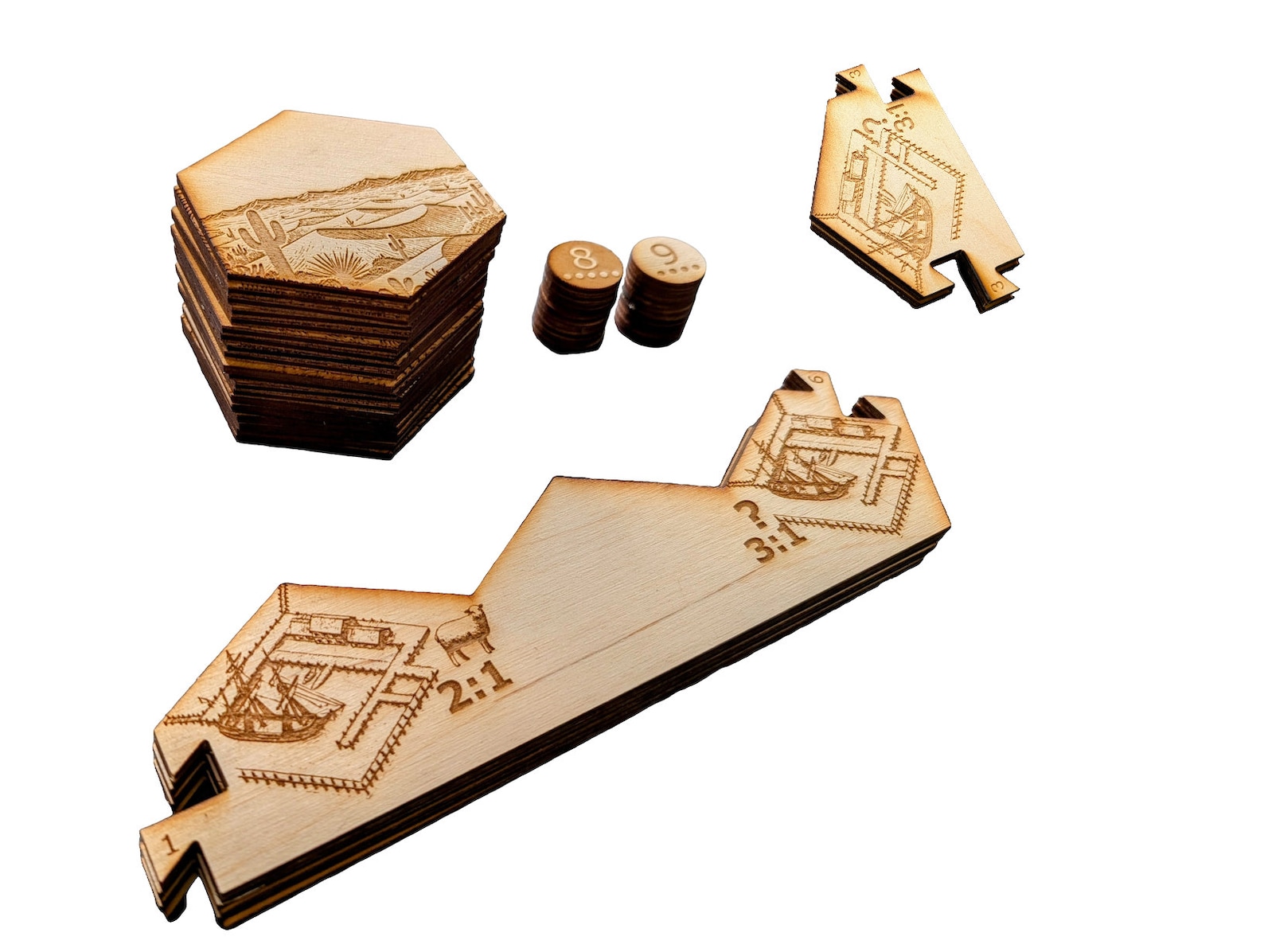 Settlers of Catan Board Game Bundle 6 Players Board & Accessories ...