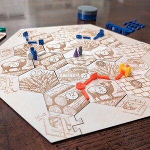 Cat-tiny Mini Travel Catan Board | Laser-etched Wood | Cities & Knights ...