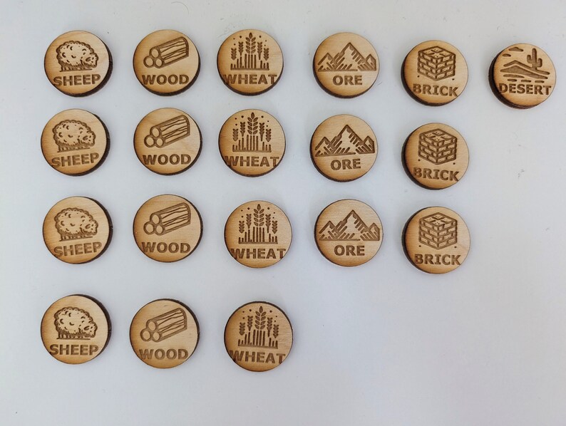 Resource Randomizing Tokens for 3D Printed Settlers of Catan Game ...