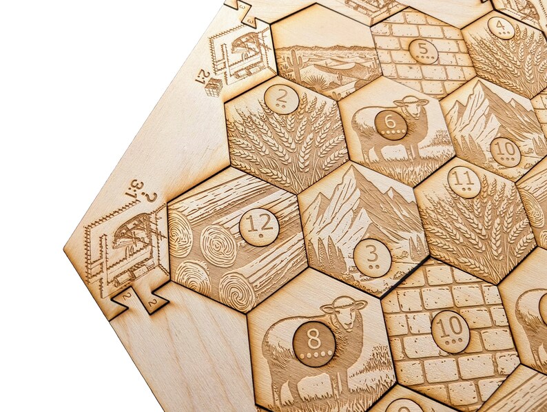 Settlers of Catan Board Game Bundle 6 Players Board & Accessories ...