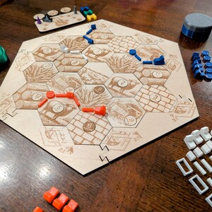 Cat-tiny Mini Travel Catan Board | Laser-etched Wood | Cities & Knights ...