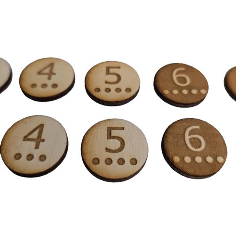 Wood Etched Number Tokens for Settlers of Catan Game Boards Laser Cut ...
