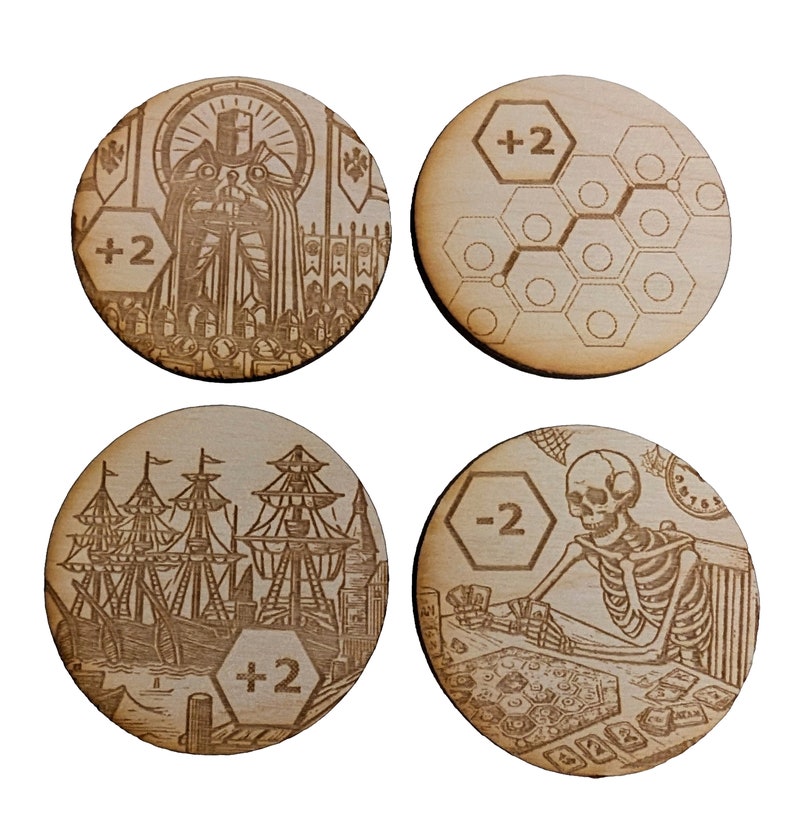 Settlers of Catan Award Tokens Set Laser Cut Natural Wood - Etsy