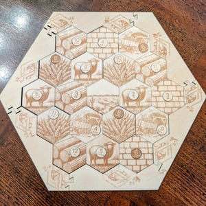 Cat-tiny Mini Travel Catan Board | Laser-etched Wood | Cities & Knights ...
