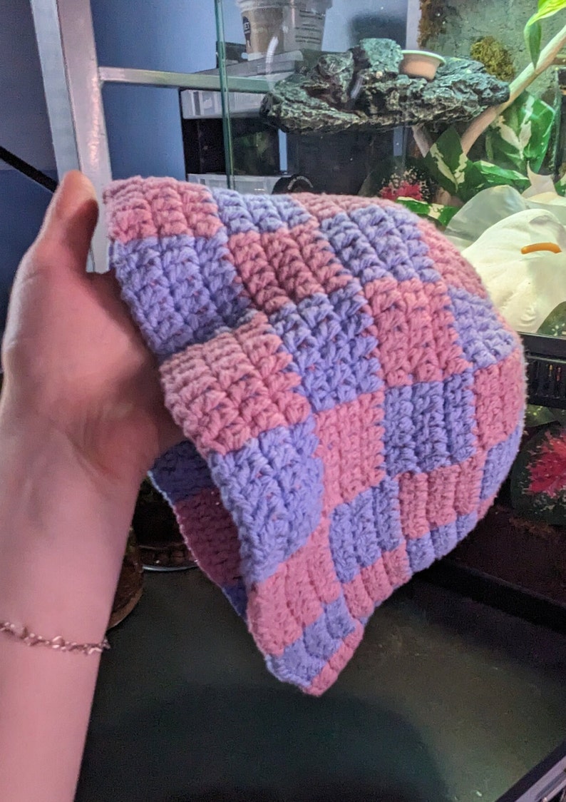 Crochet Bucket Hat Checker Pattern - Etsy