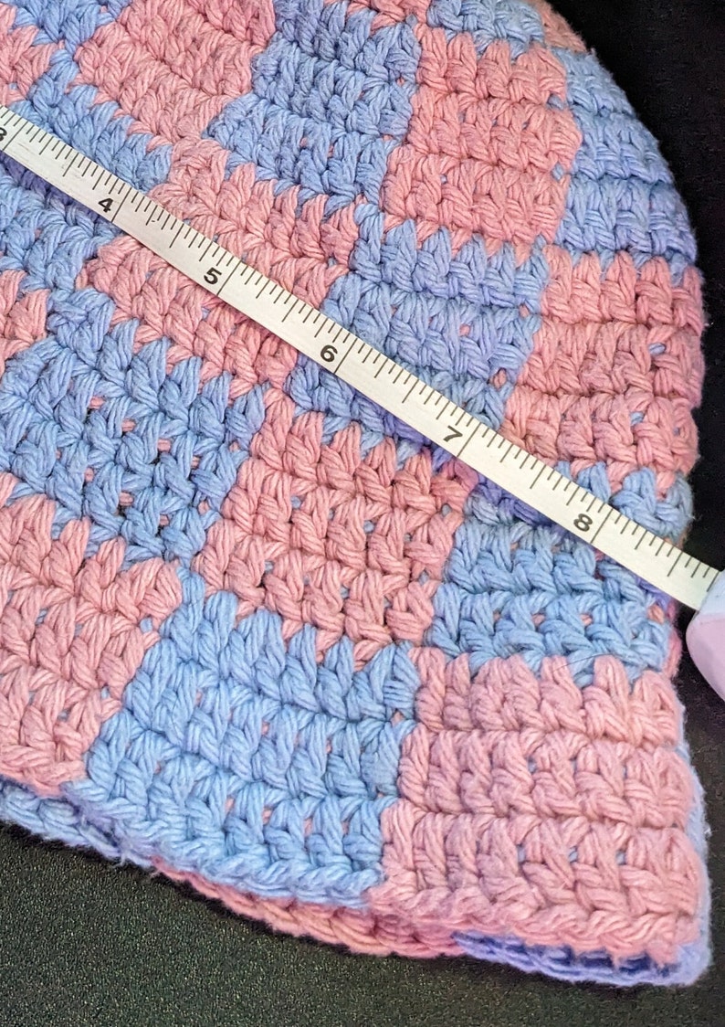Crochet Bucket Hat Checker Pattern - Etsy