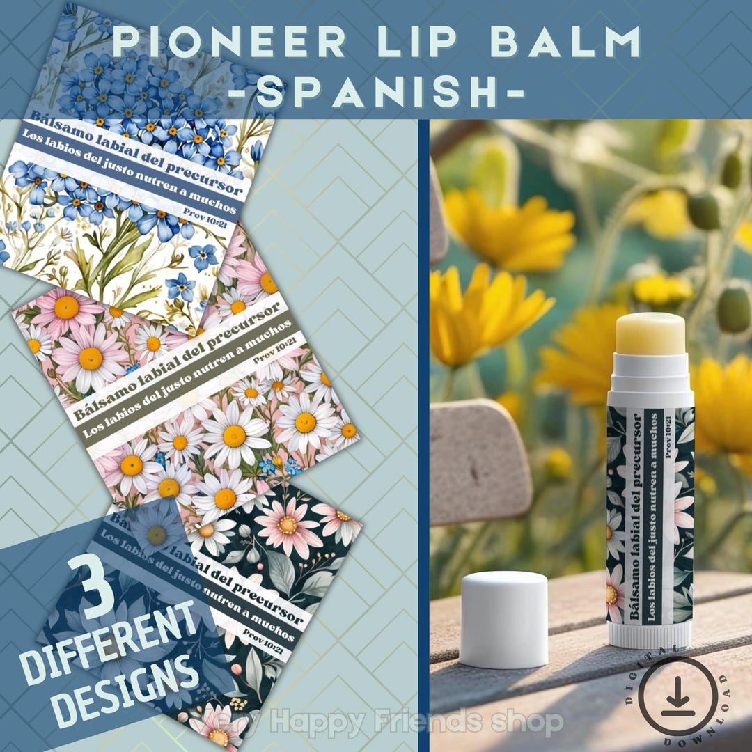 Spanish Pioneer Lip Balm Labels | Printable Stickers With Proverbs 10: ...