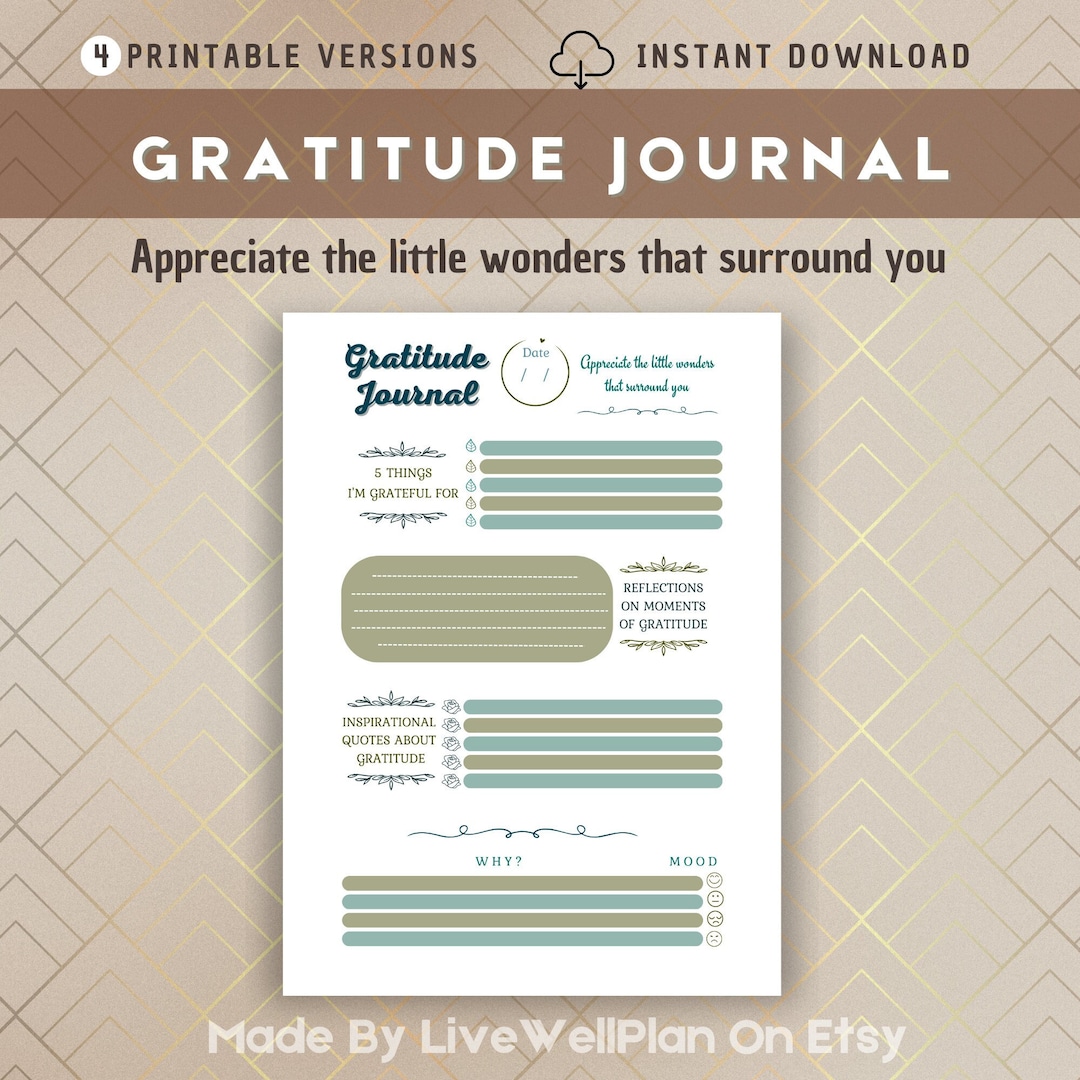 Green Gratitude Journal: Cultivate Joy & Positivity Gratitude Journal ...