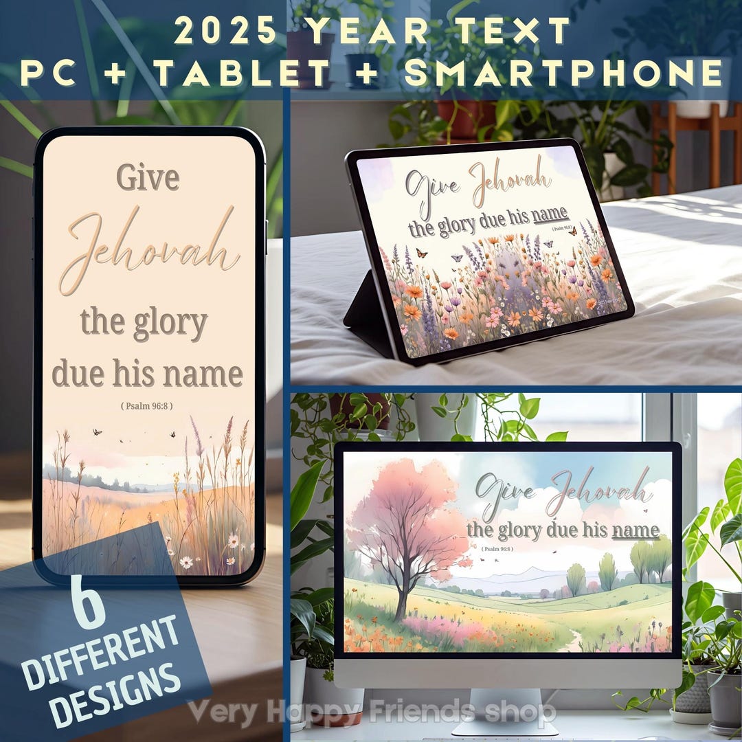 JW Year Text 2025 Wallpaper Set | 6 Designs | JW Wallpapers for Tablet ...