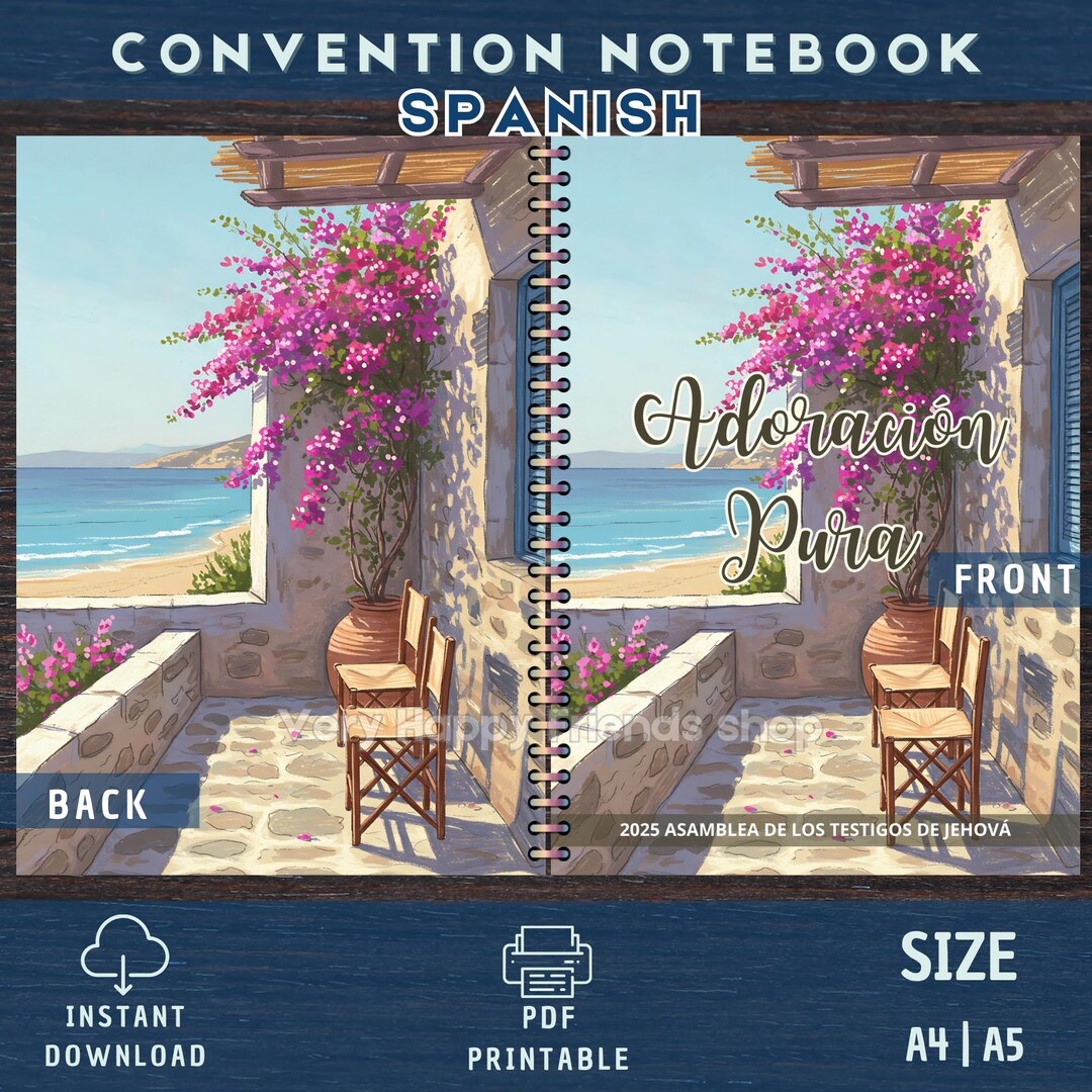 Spanish PURE WORSHIP | Jw Convention 2025 Notebook | Printable Pdf JW ...