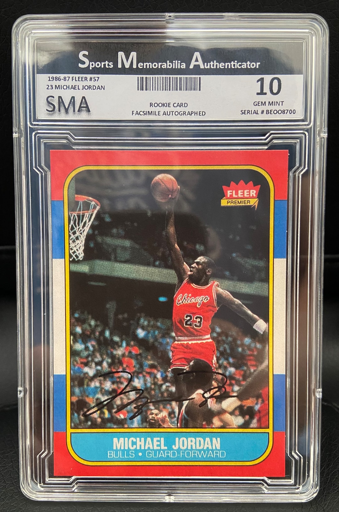 Michael Jordan 1986-87 Fleer 57 Rookie Reprint Facsimile Autographed ...
