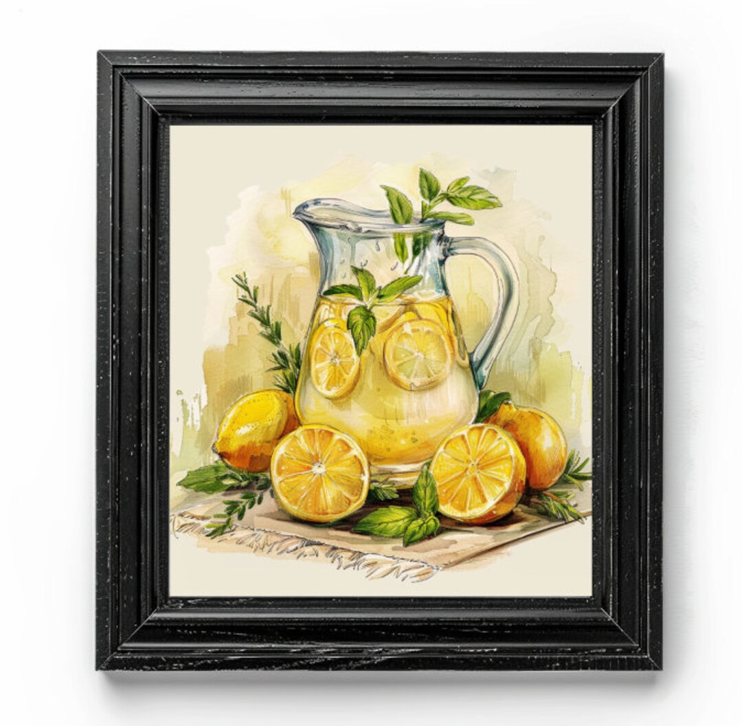 Lemonade Watercolor Painting - Etsy