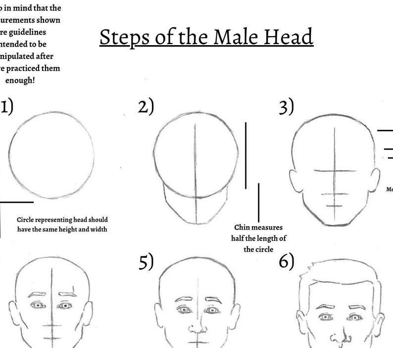 How to Draw the Head! - Etsy