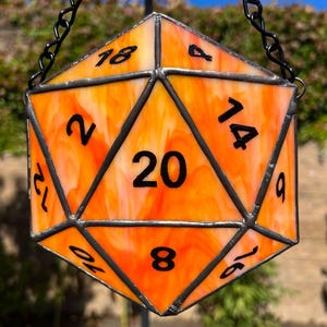 D20 Stained Glass Suncatcher/wall Hanging (12 Colors) - Etsy