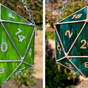 D20 Stained Glass Suncatcher/wall Hanging (12 Colors) - Etsy