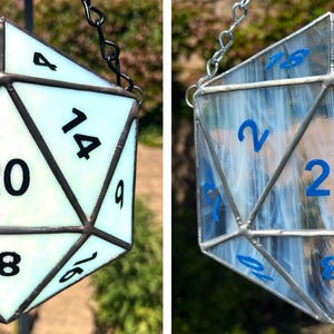D20 Stained Glass Suncatcher/wall Hanging (12 Colors) - Etsy