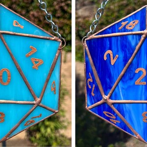 D20 Stained Glass Suncatcher/wall Hanging (12 Colors) - Etsy