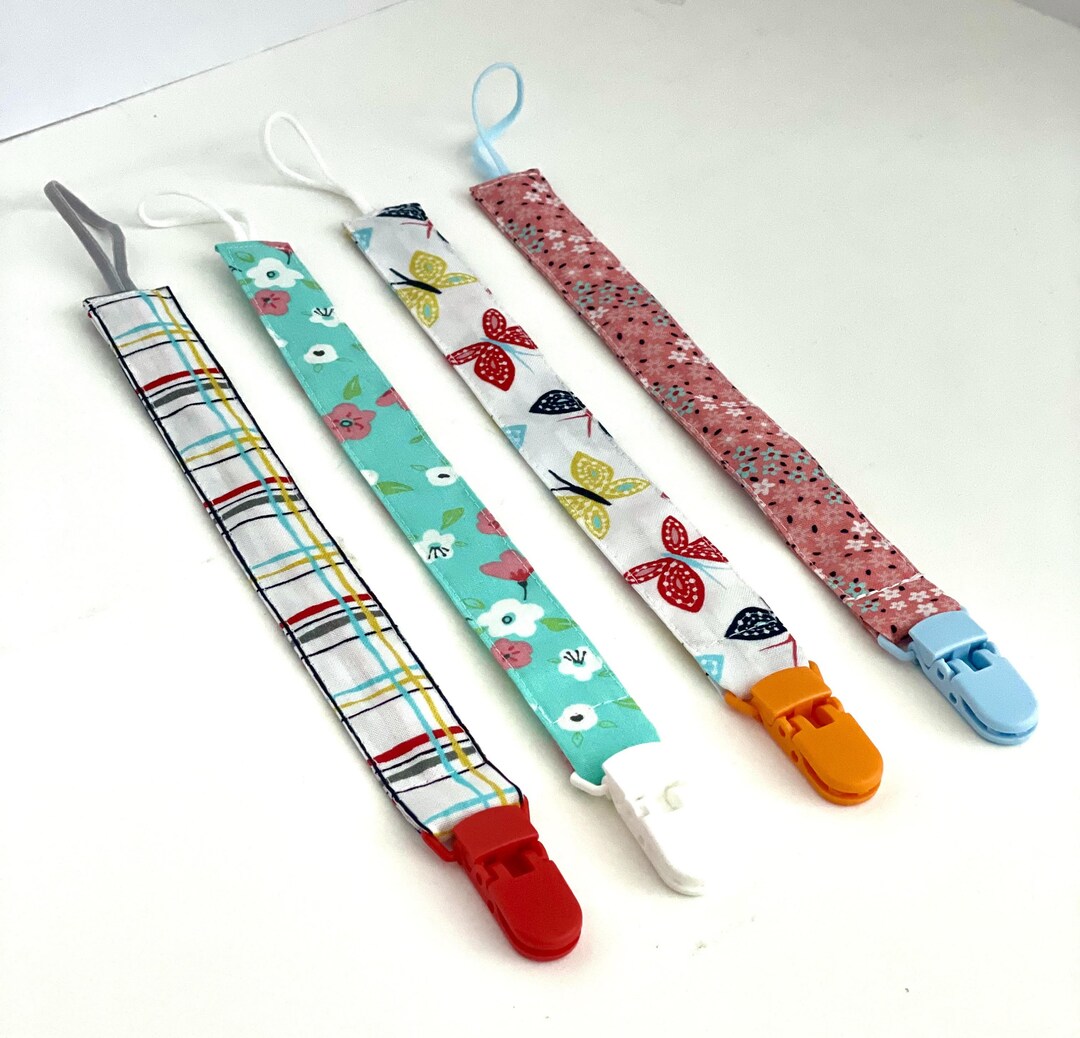 Baby Pacifier Holder, Binky Clip, Gender Neutral Pacifier Holder ...