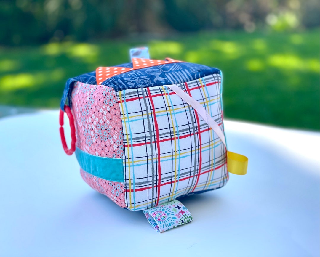 Сolorful Fabric Cube - Sensory Activity Cube - Handmade Sensory Fabric ...