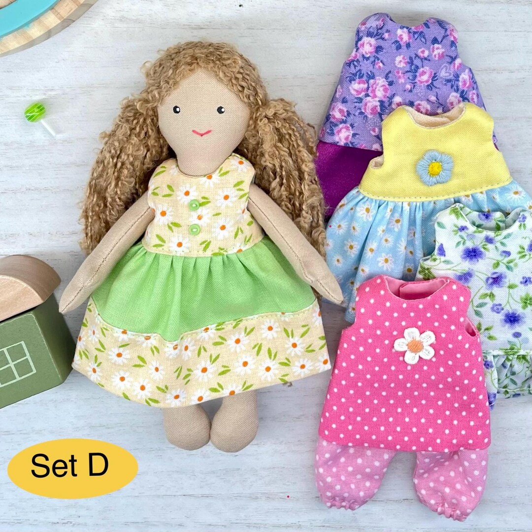 6 Inch Doll Clothes Set, Handmade Mini Outfits for Small Dolls - Etsy